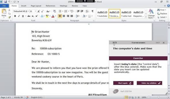 Course: Microsoft Word 2010 Course E-learning Basics, Intermediate ...
